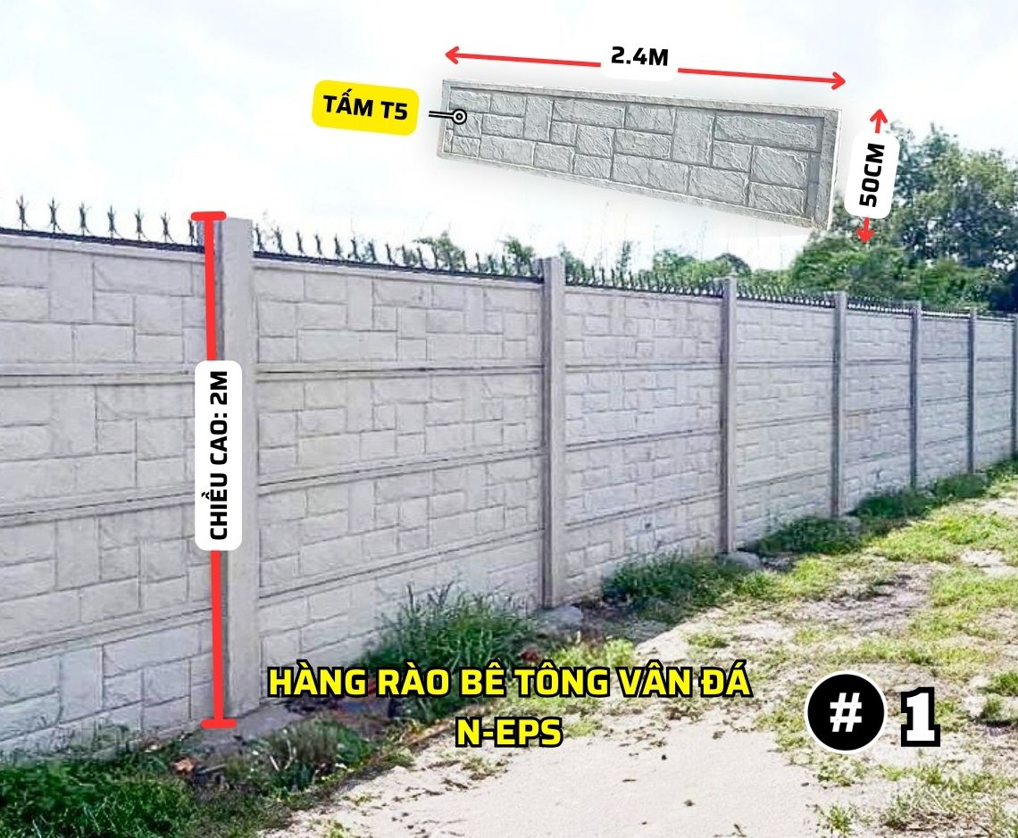 Tổng Hợp Các Công Trình Hàng Rào Bê Tông Vân Đá Siêu Đẹp - Hàng Rào Bê ...